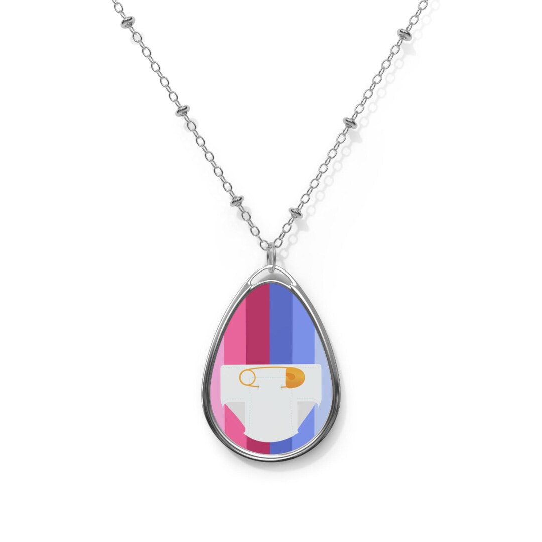 ABDL Adult Baby Diaper Lover Flag Pendant Necklace - Kink Pride Fetish ...