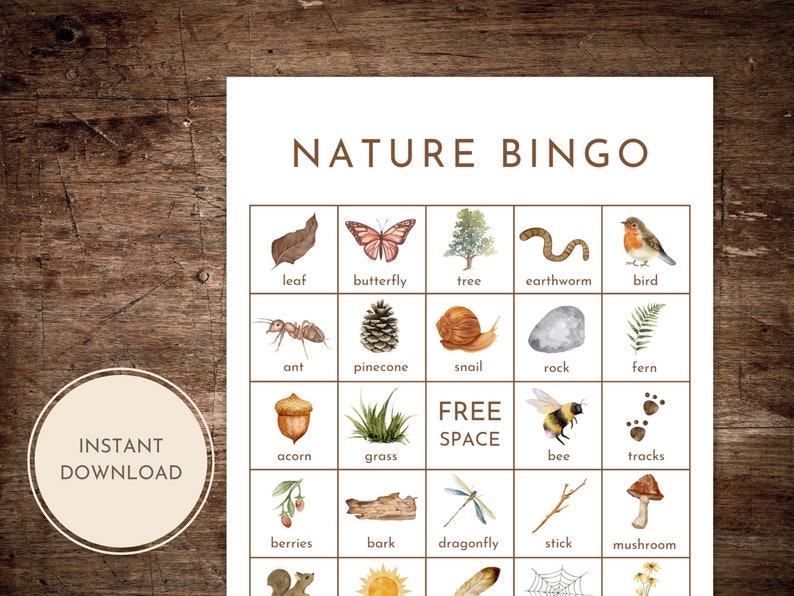 Printable Nature Bingo | Forest Scavenger Hunt - Etsy