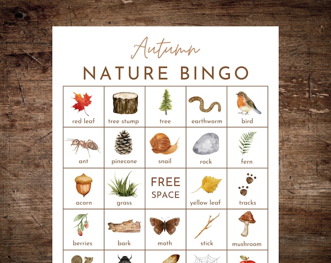 Printable Nature Bingo | Forest Scavenger Hunt - Etsy Canada