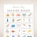 Printable Seaside Beach Day Nature Bingo | Beach Scavenger Hunt Game - Etsy