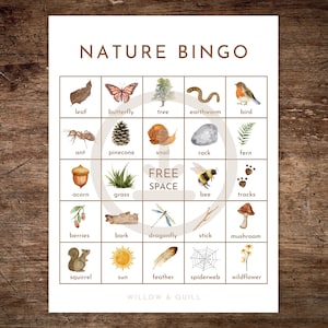 Printable Nature Bingo | Forest Scavenger Hunt - Etsy