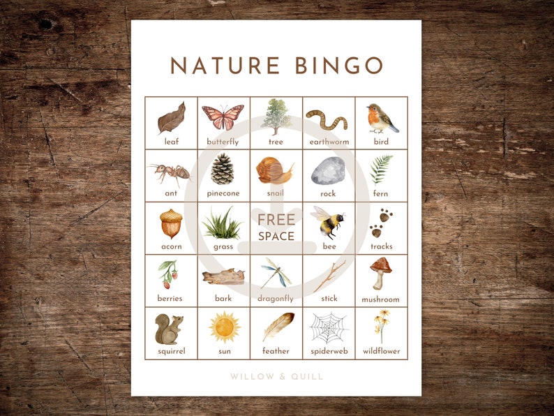 Printable Nature Bingo | Forest Scavenger Hunt - Etsy