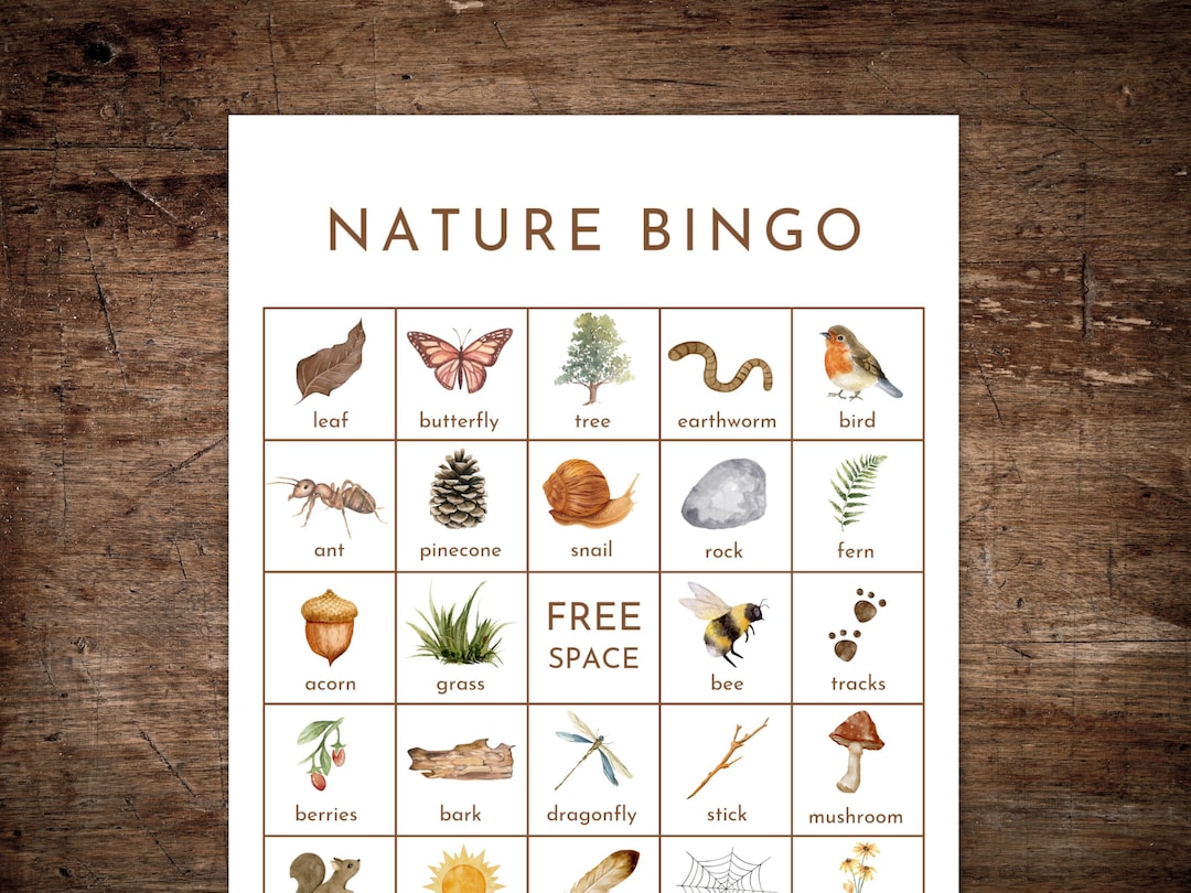Printable Nature Bingo | Forest Scavenger Hunt - Etsy