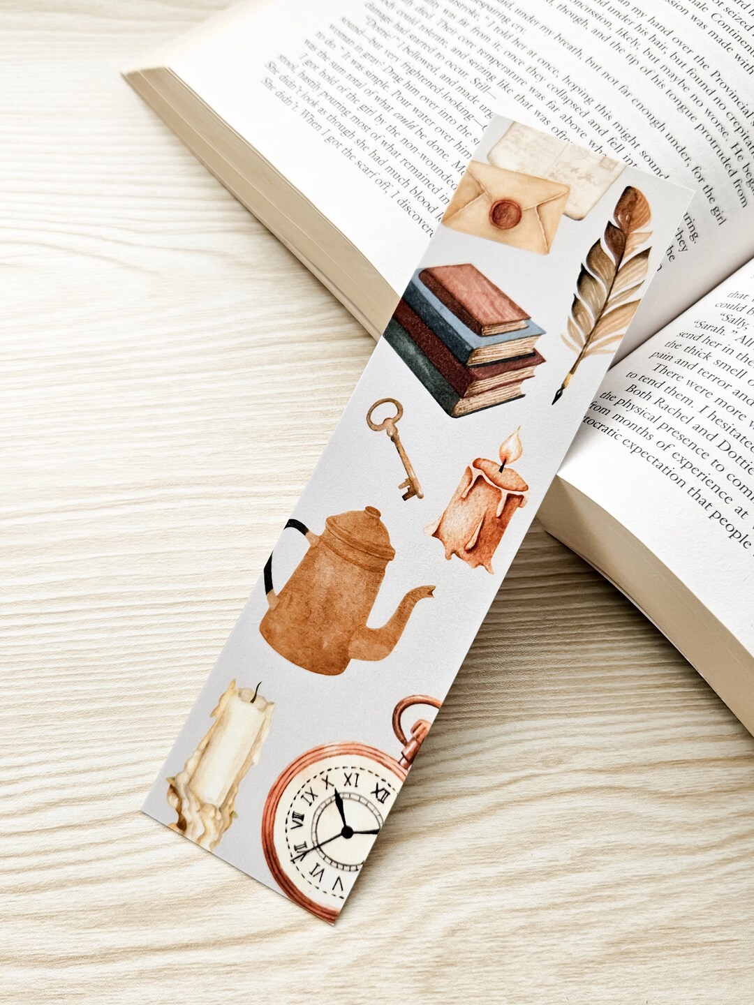 Cozy Academia Bookmark - Etsy
