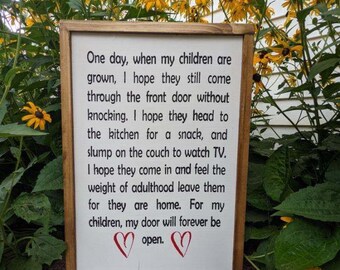 One Day When My Children Are Grown, Now That My Children, Rustic Sign ...