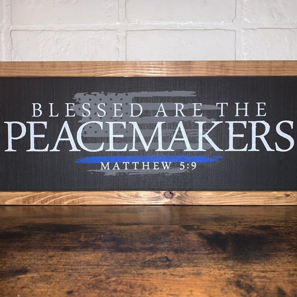 Blessed Are the Peacemakers Sign - Etsy