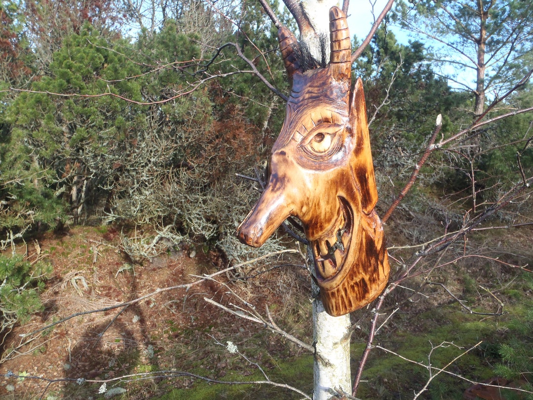 The Devil, Handmade Devil, Wood Carving Devil - Etsy