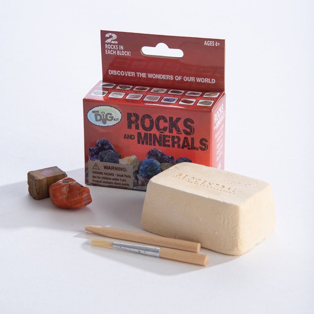 Mini Rock and Mineral Dig Kit, Mini Excavation Kit: Rock & Minerals - Etsy