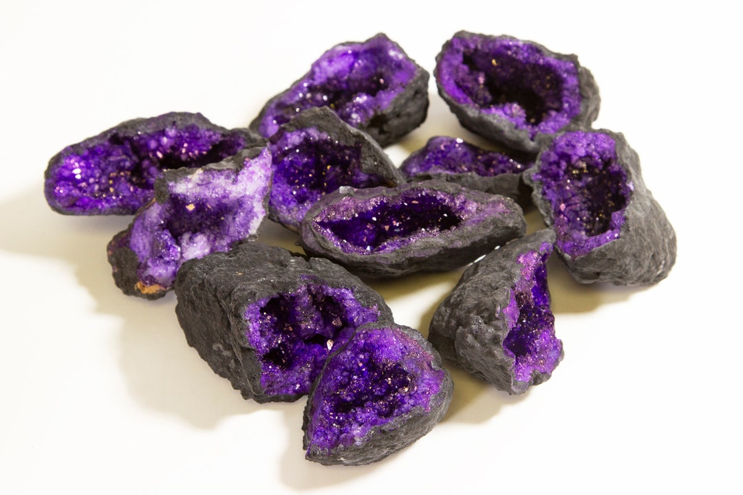 Assorted Small Purple Dyed Geode (individual Piece) - Etsy
