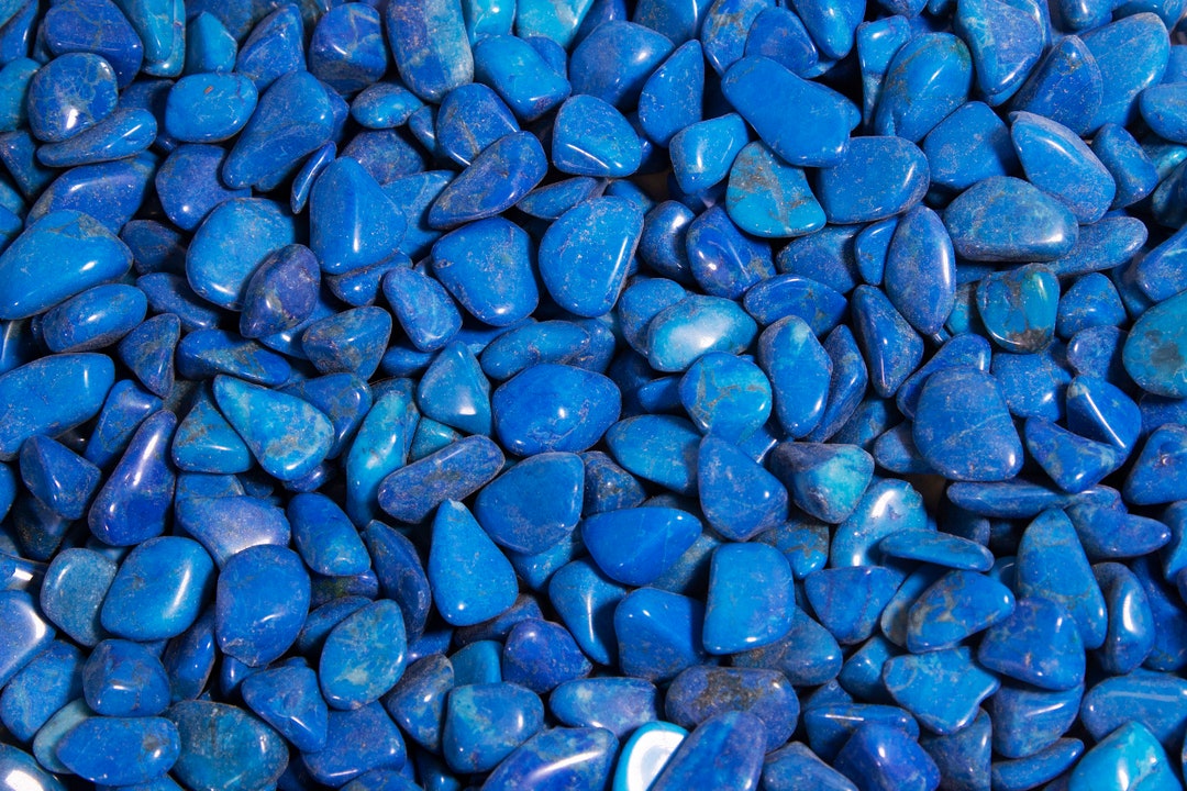 Tumbled Dyed Blue Howlite - Etsy