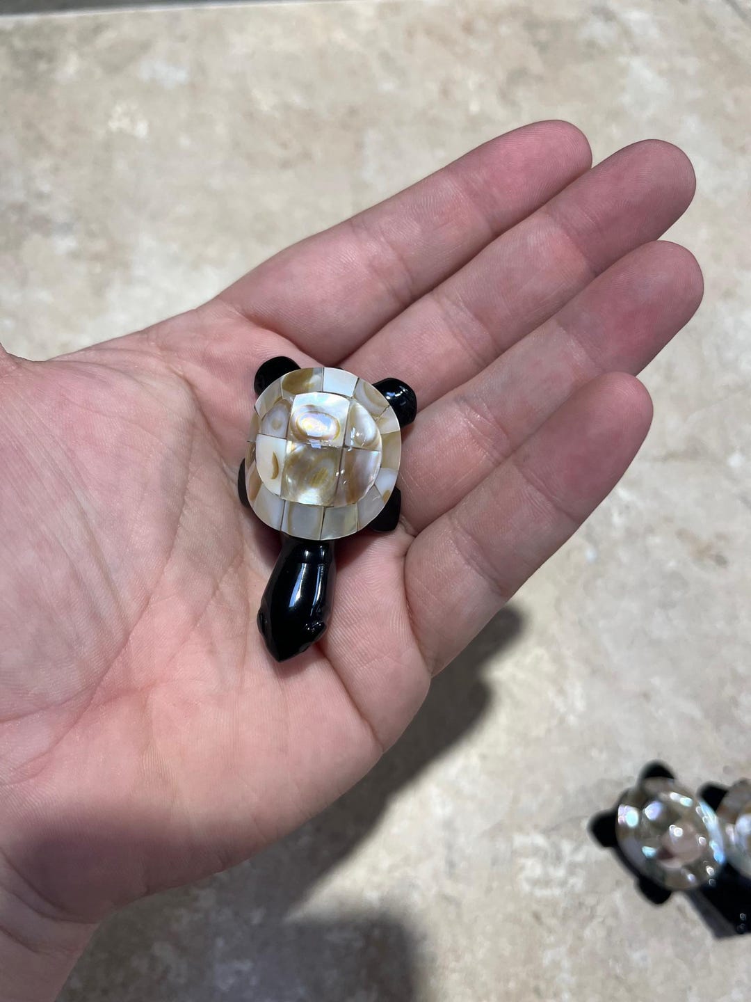 Assorted Inlaid Obsidian Turtle (single Turtle) - Etsy