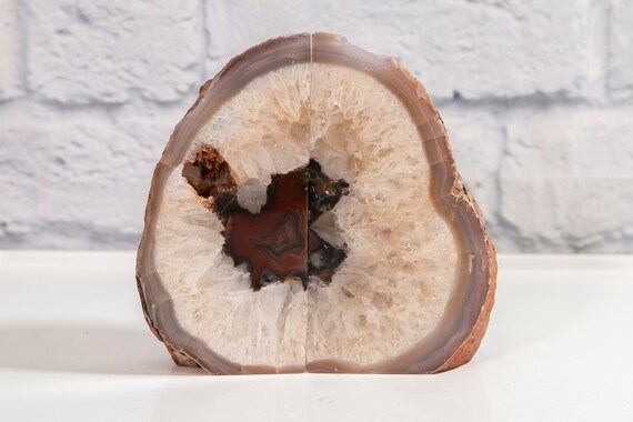 Red agate bookends store