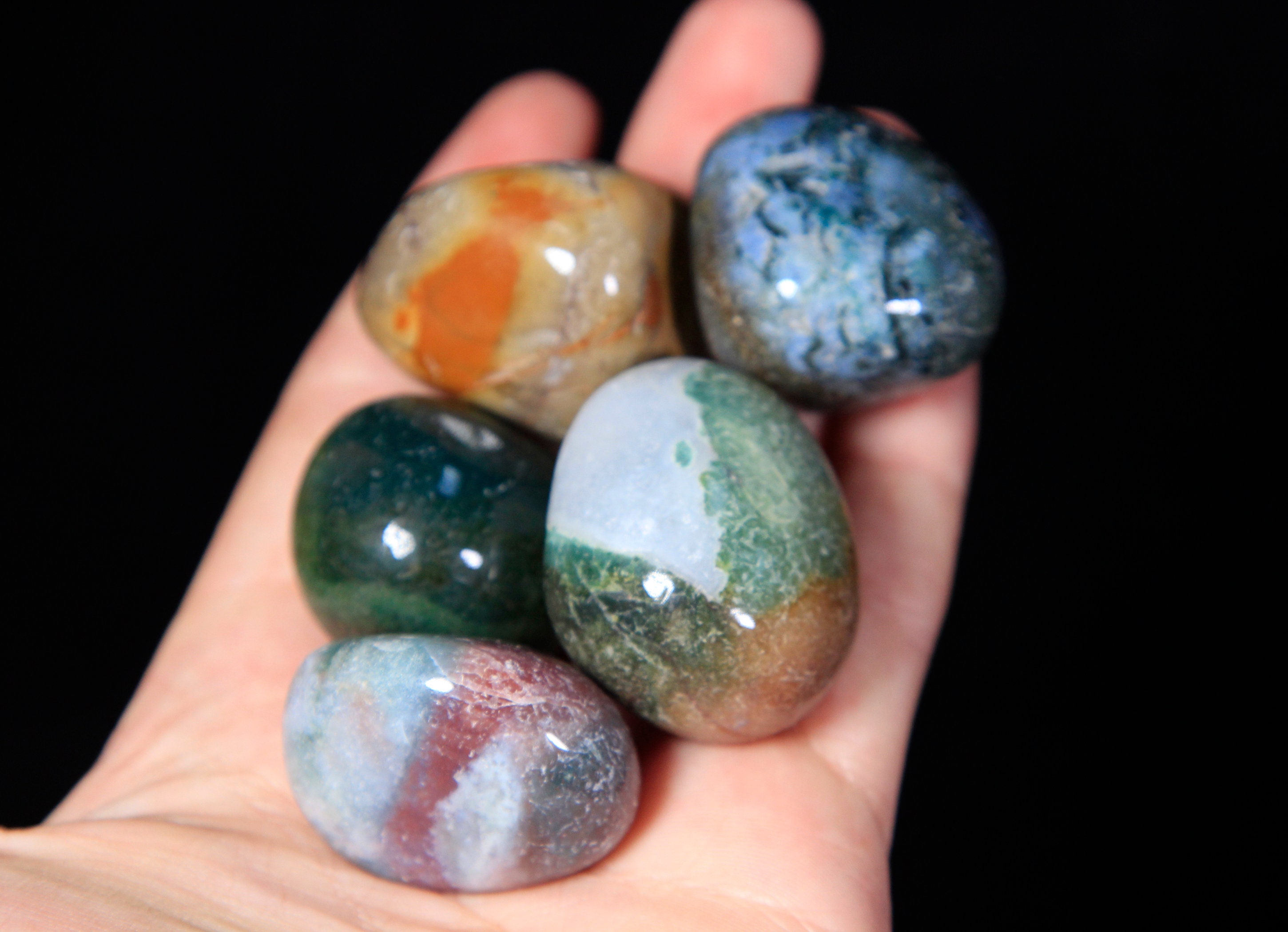 Tumbled Fancy Jasper, Medium (26mm-32mm) - Etsy