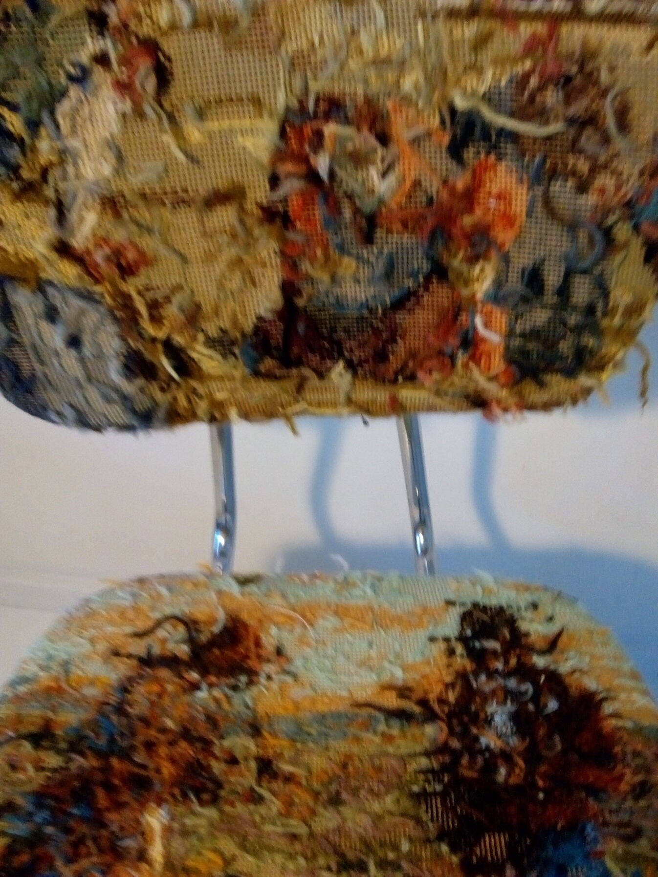 Tube frame chair professionally upholstered with inverted | Etsy