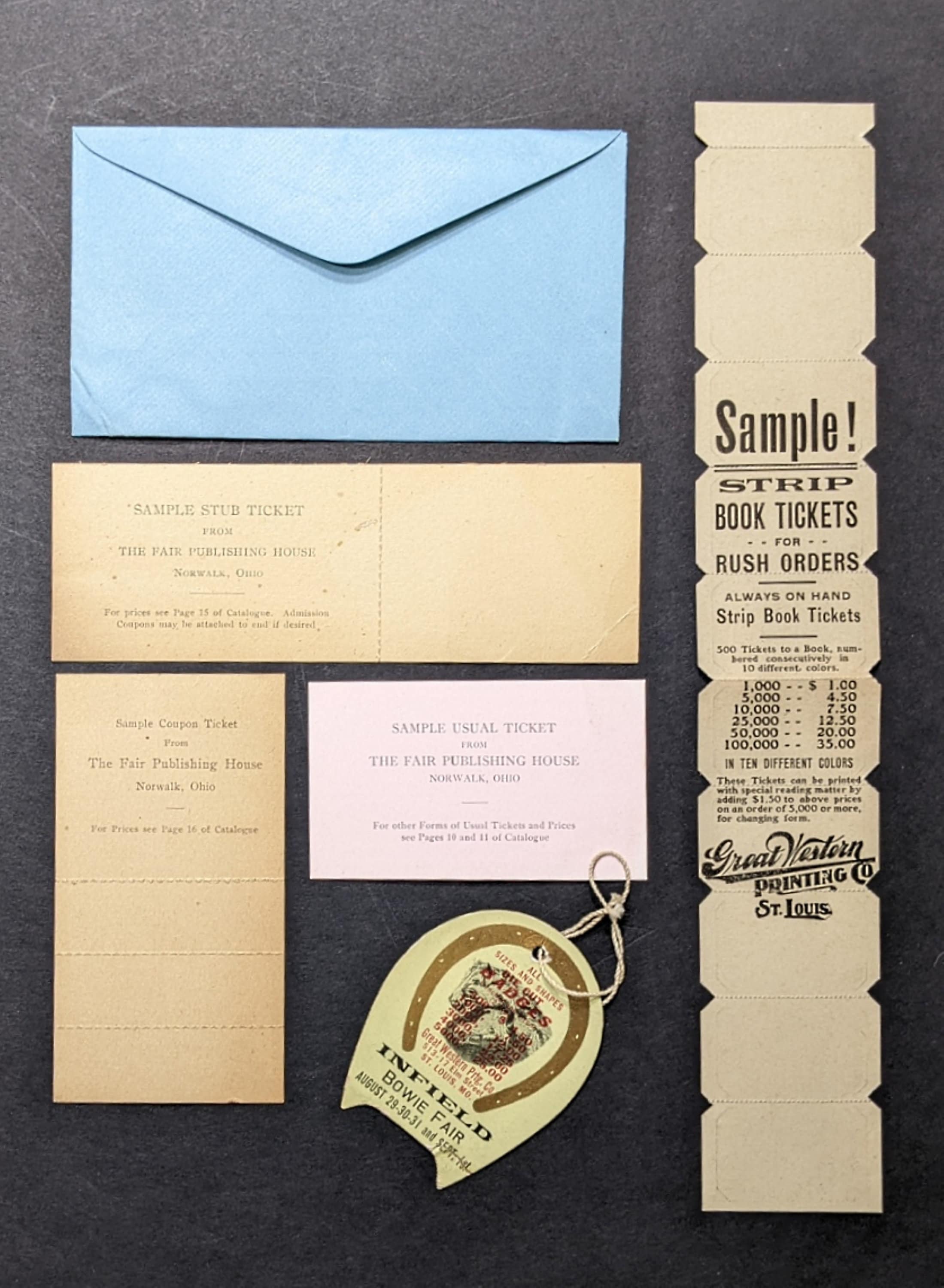 A Collection of Early 1900s Ephemera Samples Order Forms, Letters, Tags ...