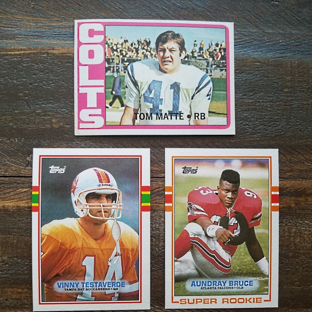 Set of 3 Vintage Topps Football Cards - Etsy