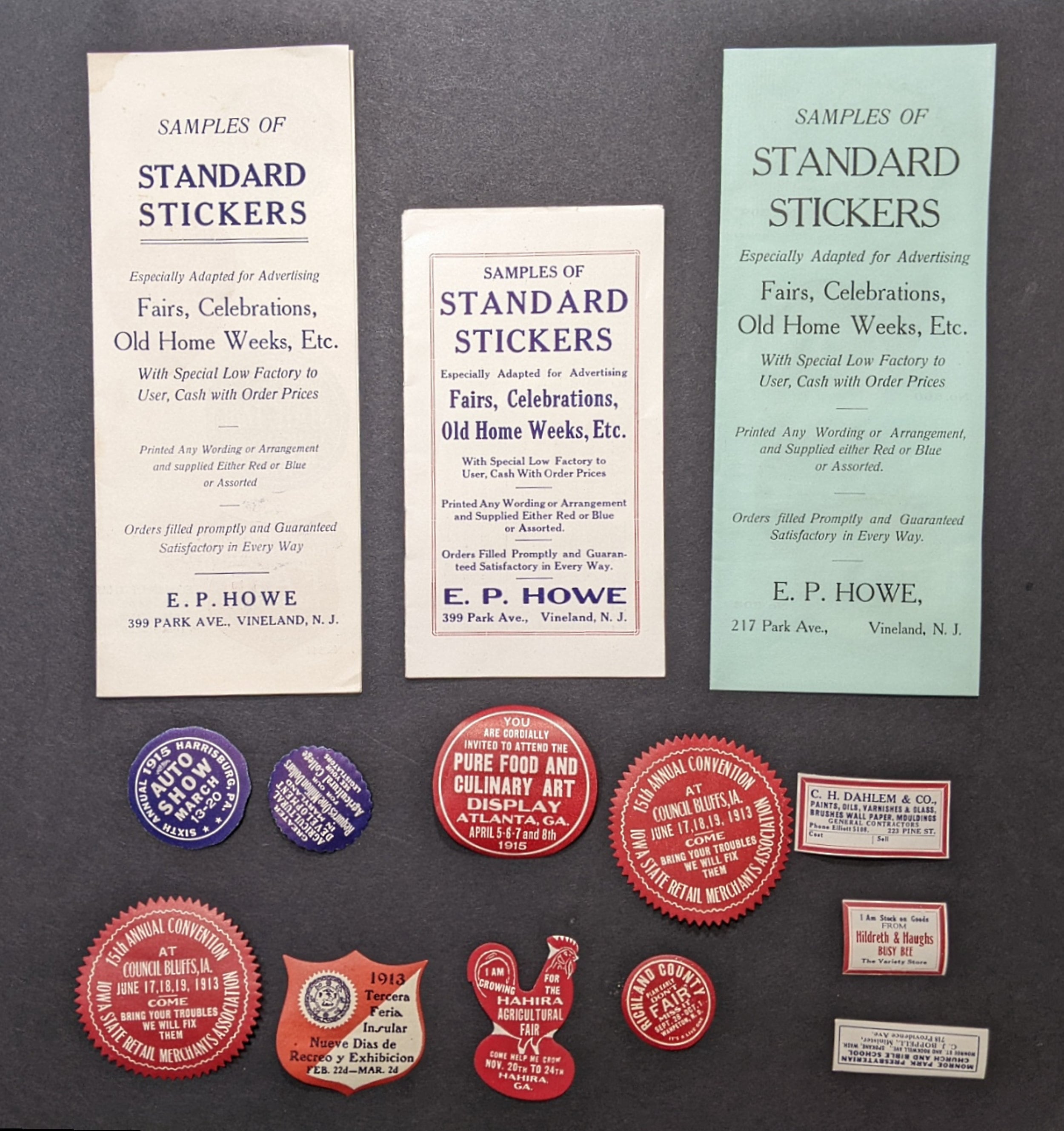E.P. Howe Sticker Catalogs and Samples Early 1900s Antique Items - Etsy