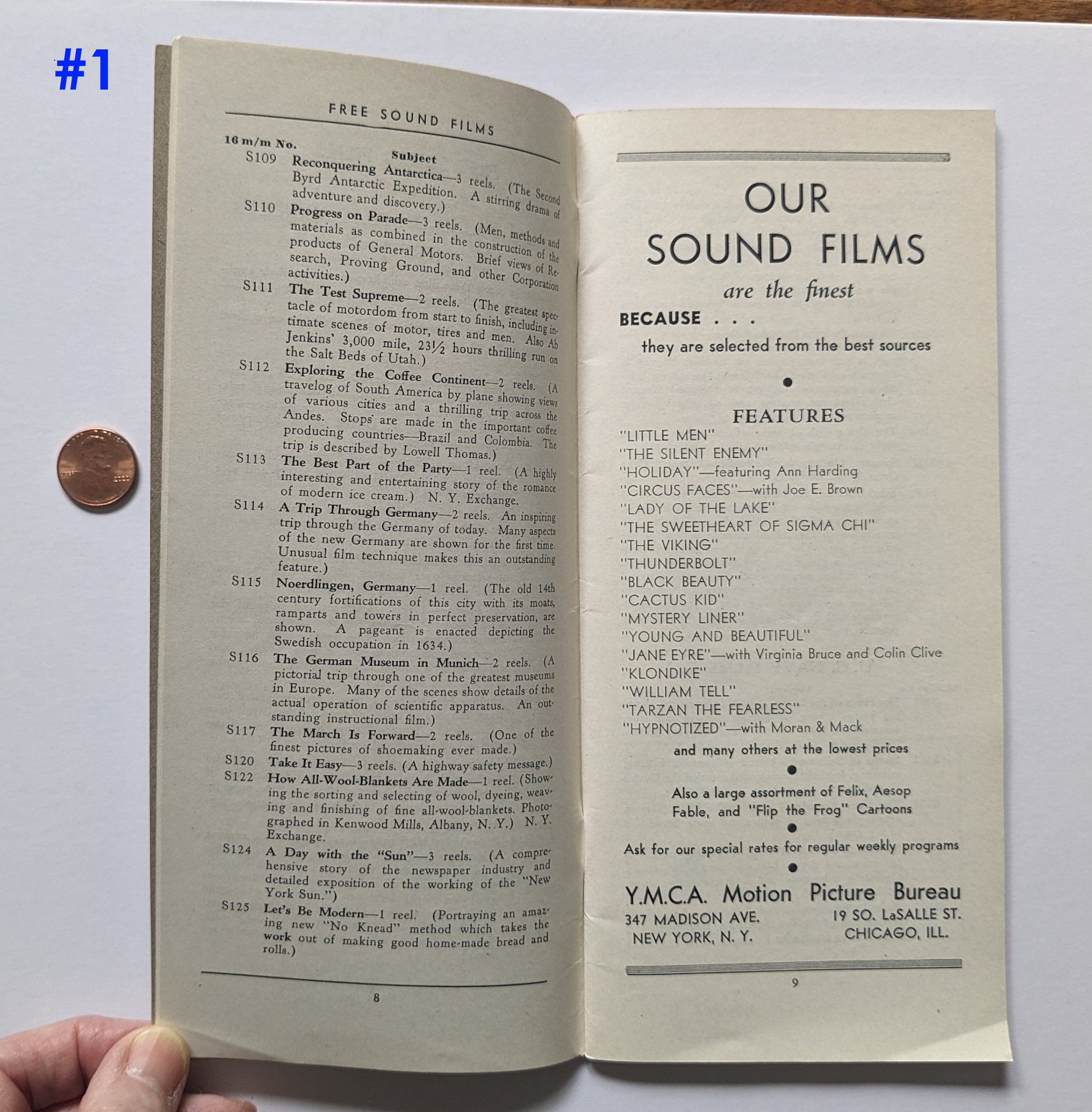 Collection of Motion Pictures/films Catalogs From the 1930s and 40s (3 ...