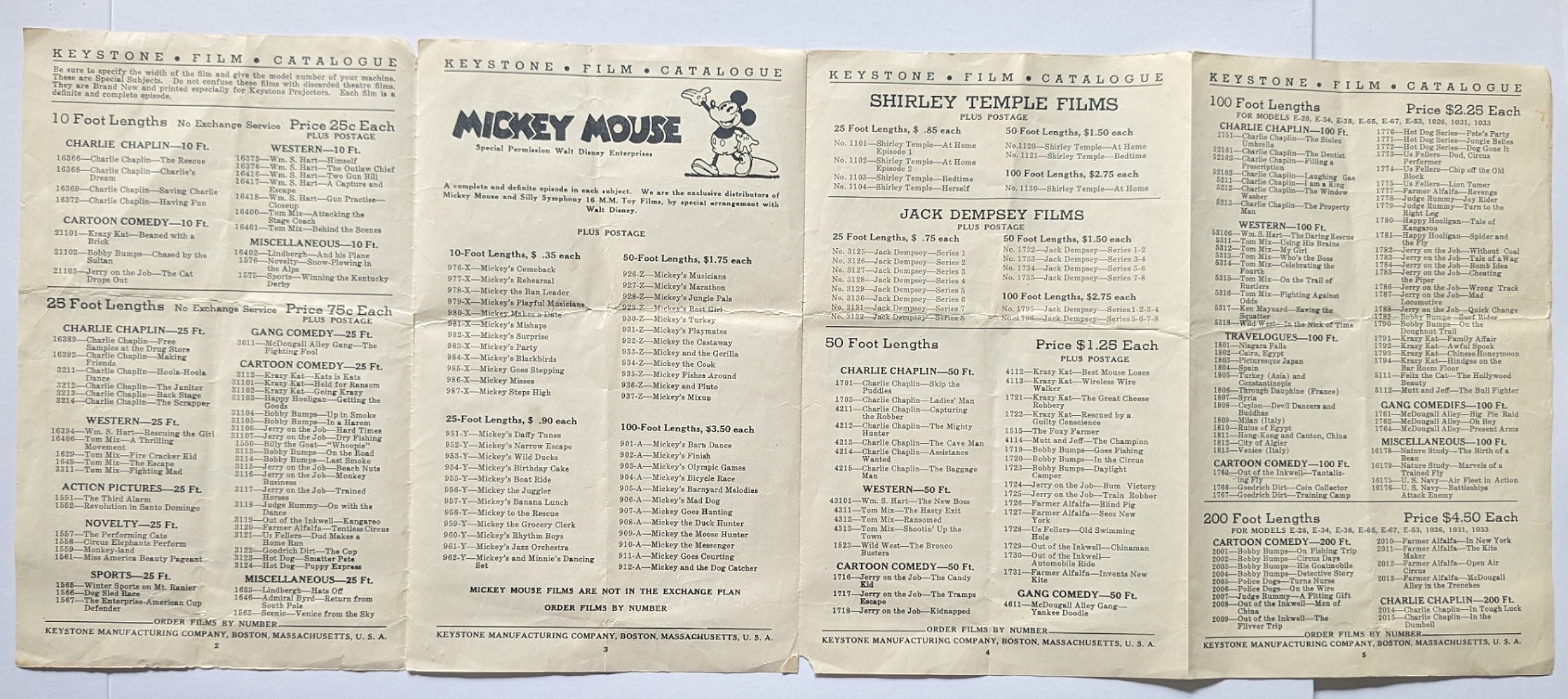 Collection of Motion Pictures/films Catalogs From the 1930s and 40s (3 ...