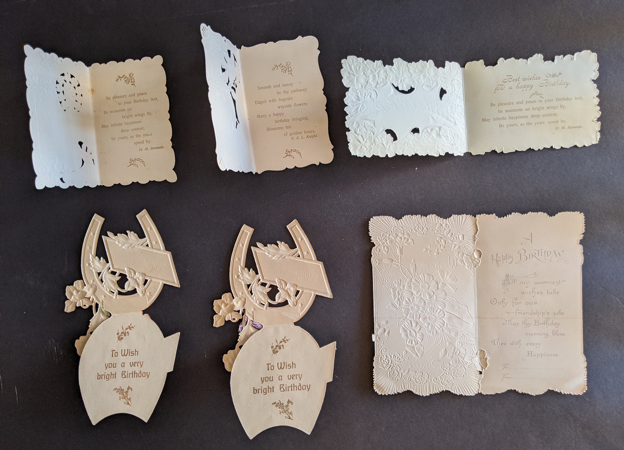 Collection of 6 Antique Birthday Cards From the Victorian Era - Etsy