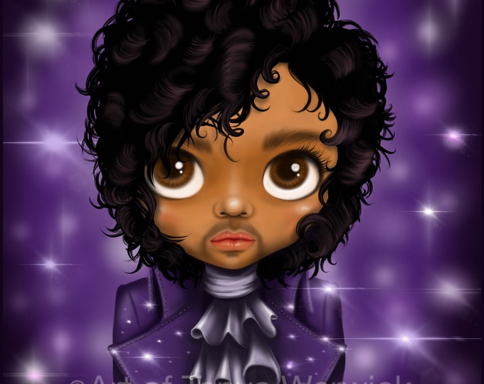 Prince Fan Art Purple Rain Kitsch Pop Art Pop Rock Icon Wall Art Decor ...