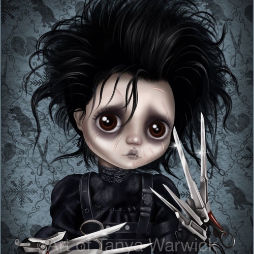 Tim Burton Fan Art Print Red Queen of Hearts Gothic Decor - Etsy