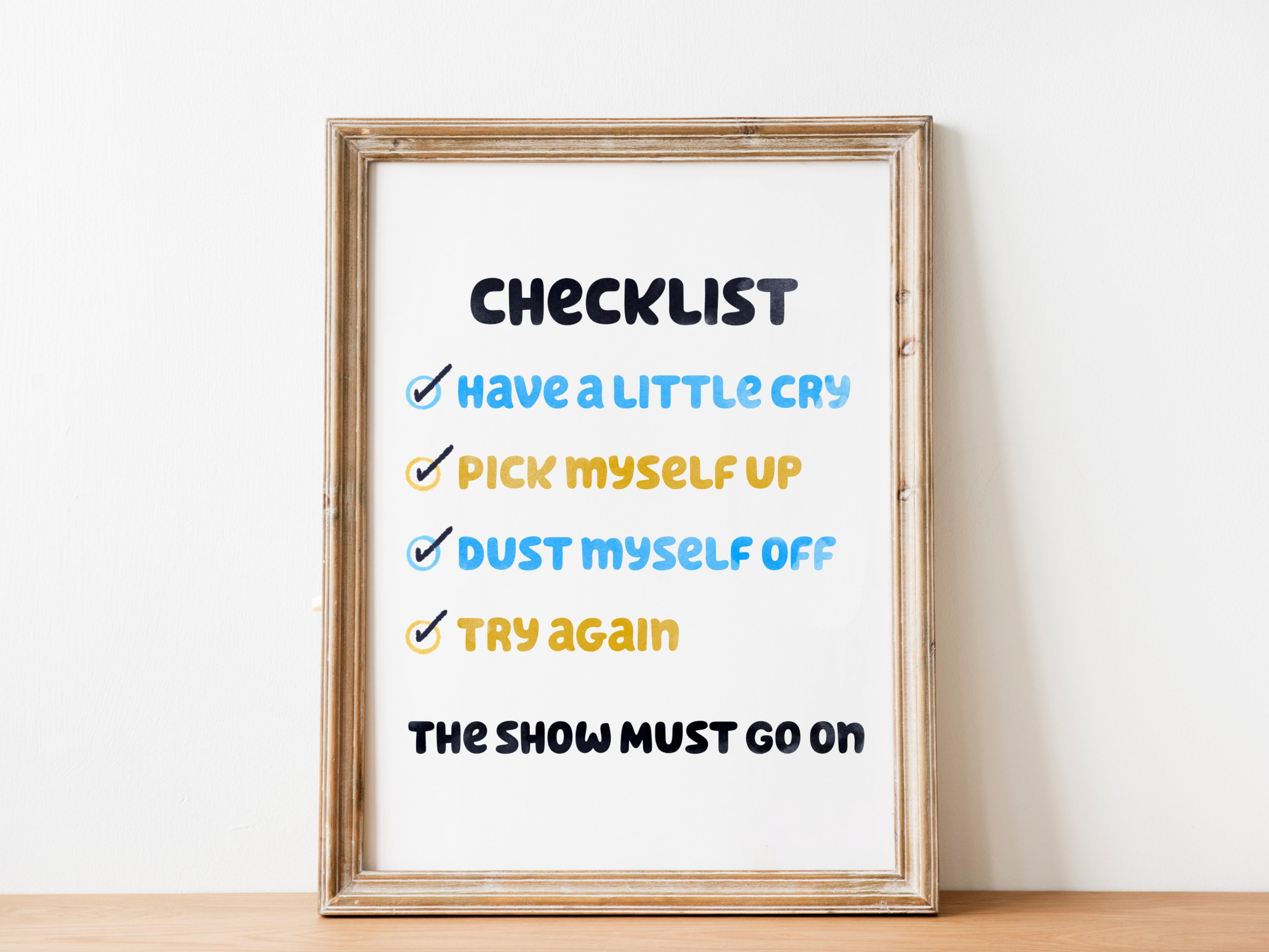 Bluey Checklist Digital Print Bluey Quote Print Kids Room Decor ...
