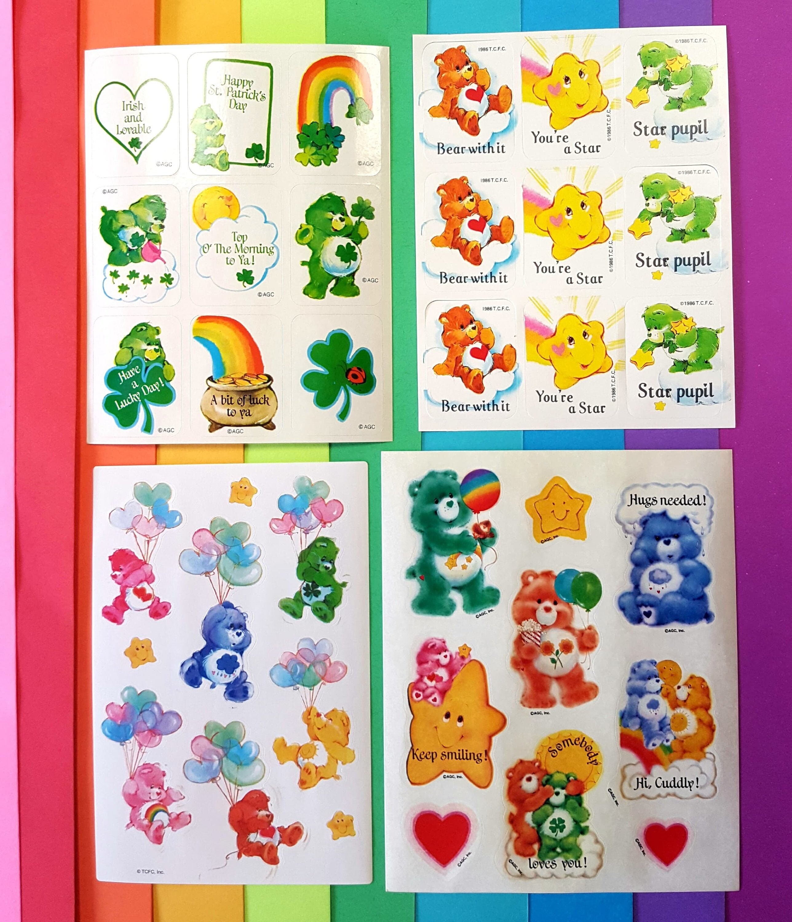 Stickers, Labels & Tags Care Bears stickers Paper & Party Supplies etna ...