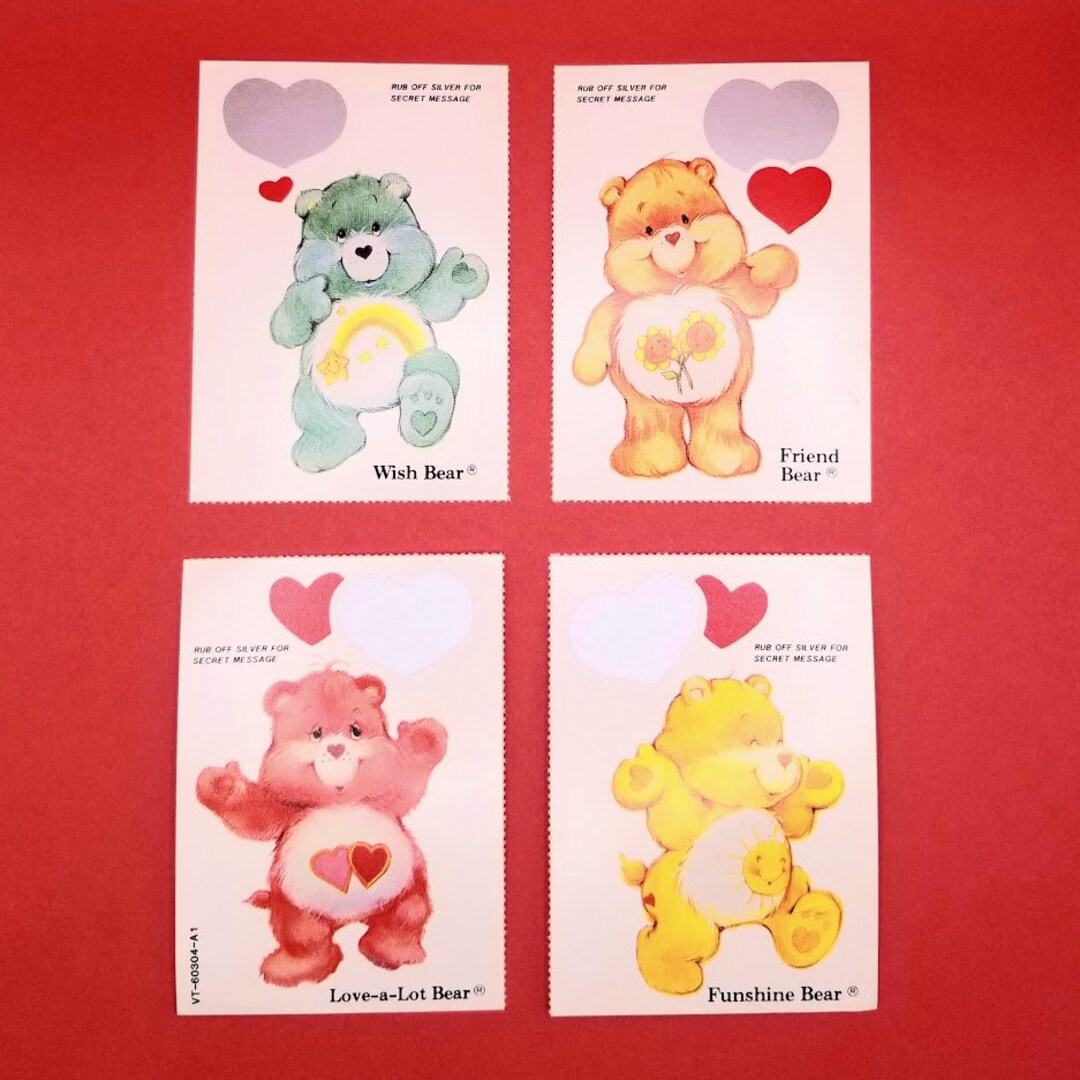 Care Bears Mystery Message Valentines - Etsy