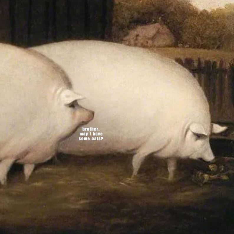 Brother, May I Have Some Oats Vinyl Decals for Home Decor, Cute Animal ...