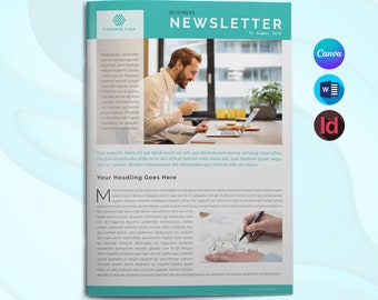 Editable Newsletter Template - Microsoft Word - Instant Download ...