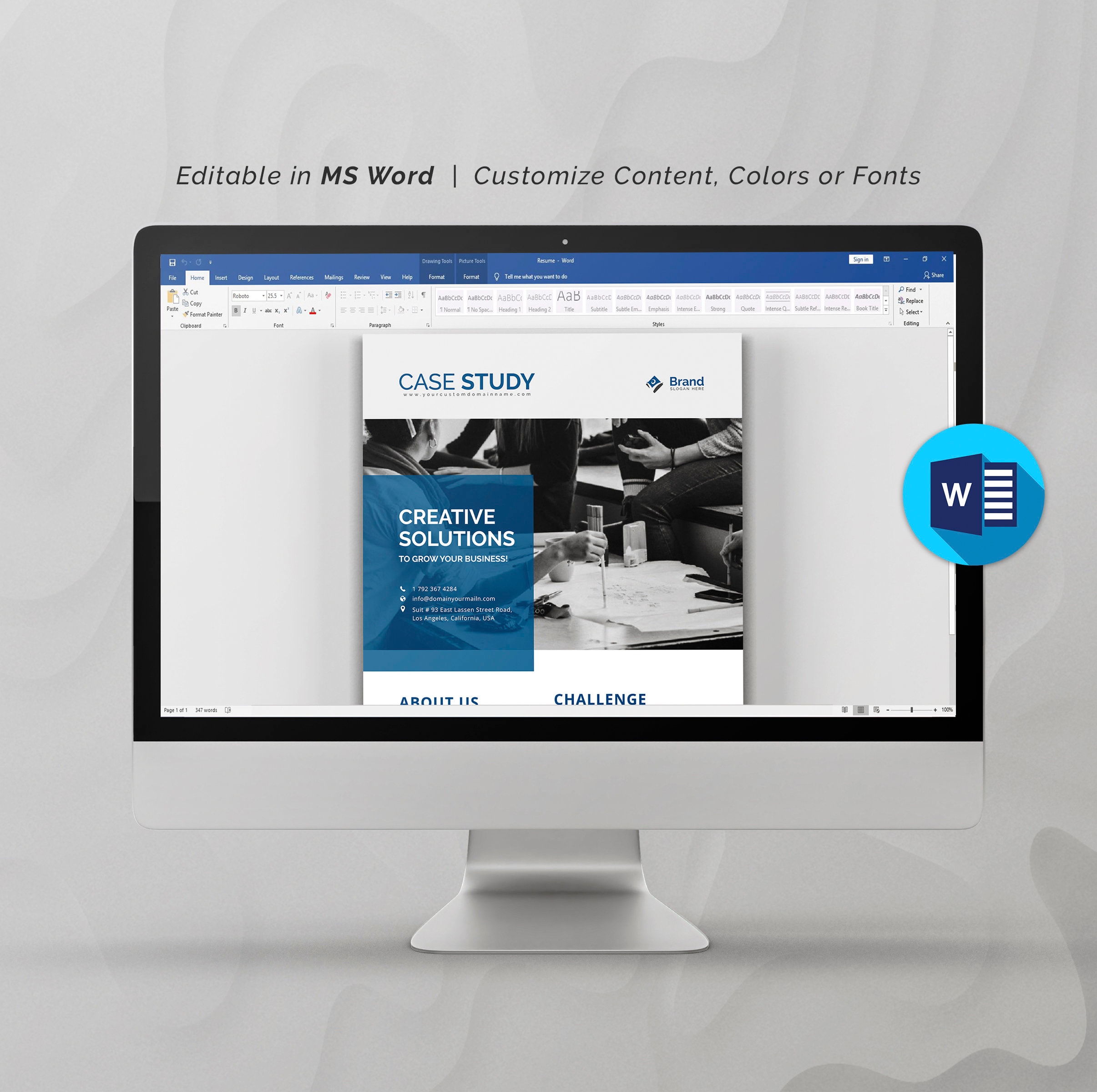 Case Study Design Canva Template | MS Word & Indesign Template ...