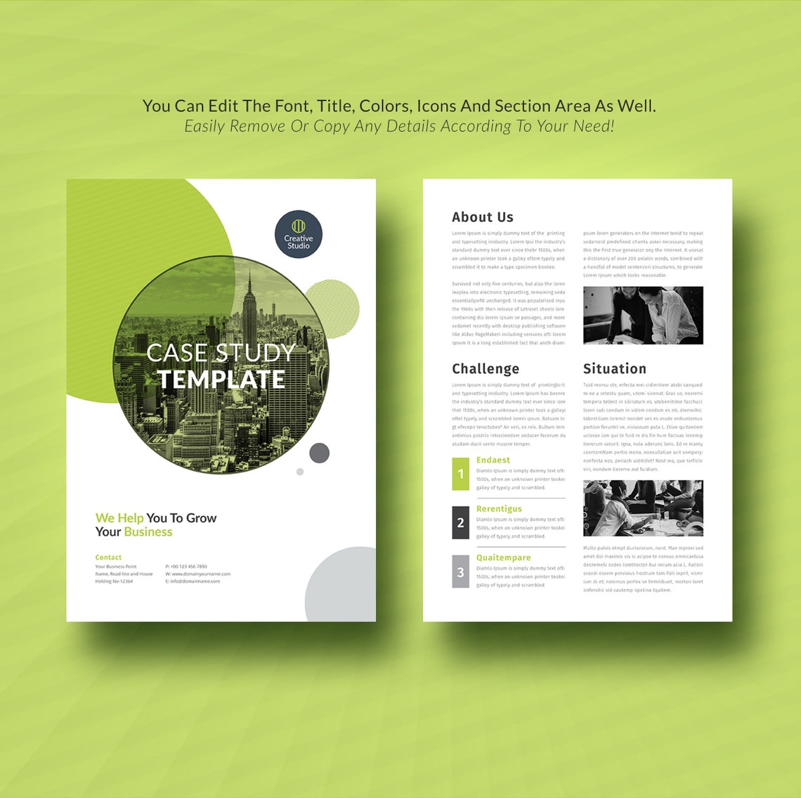 Case Study Booklet Canva Template Business Report Brief MS Word Monthly ...