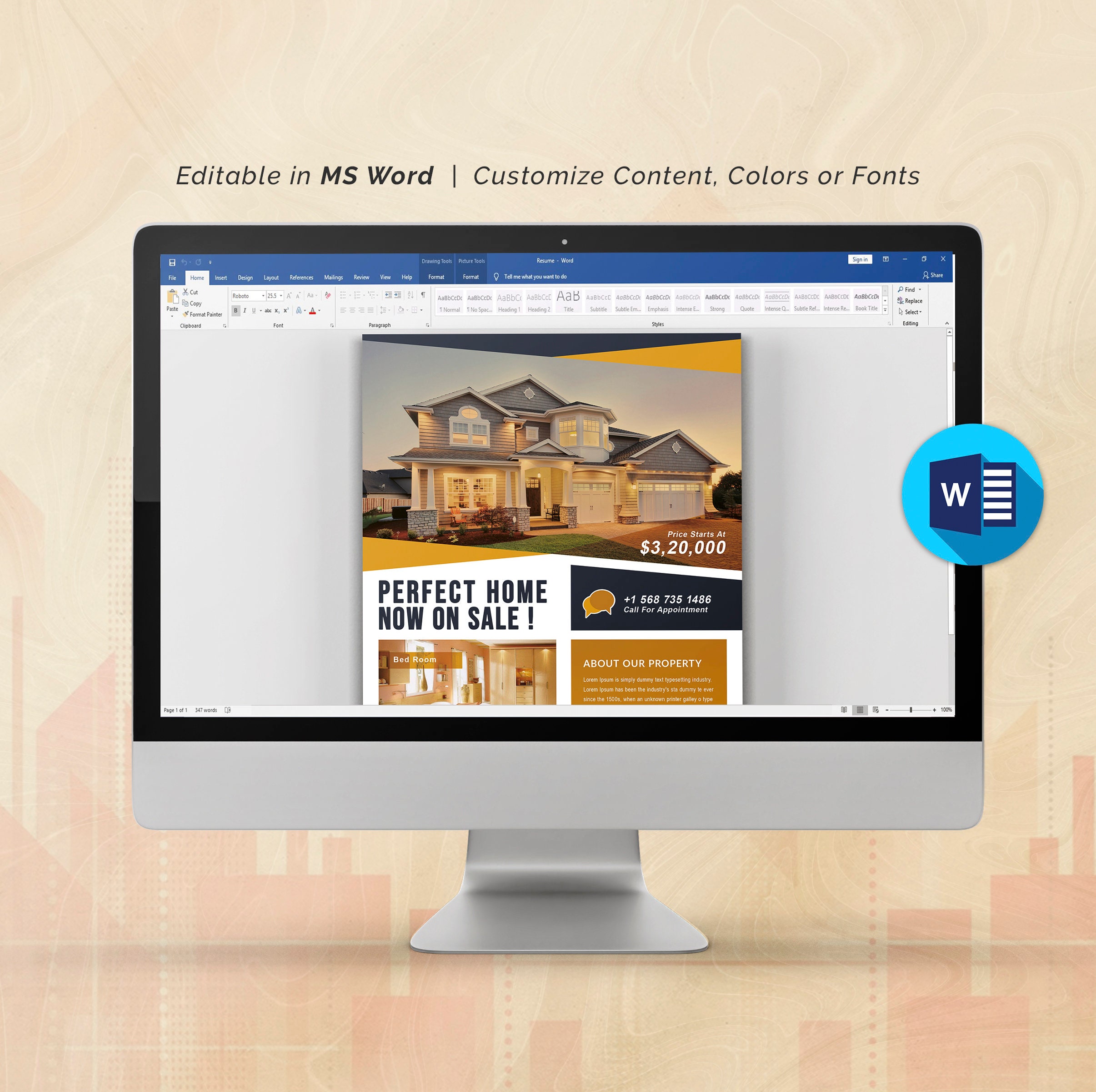 Real Estate Flyer Template, Real Estate Marketing Flyer Template, for ...