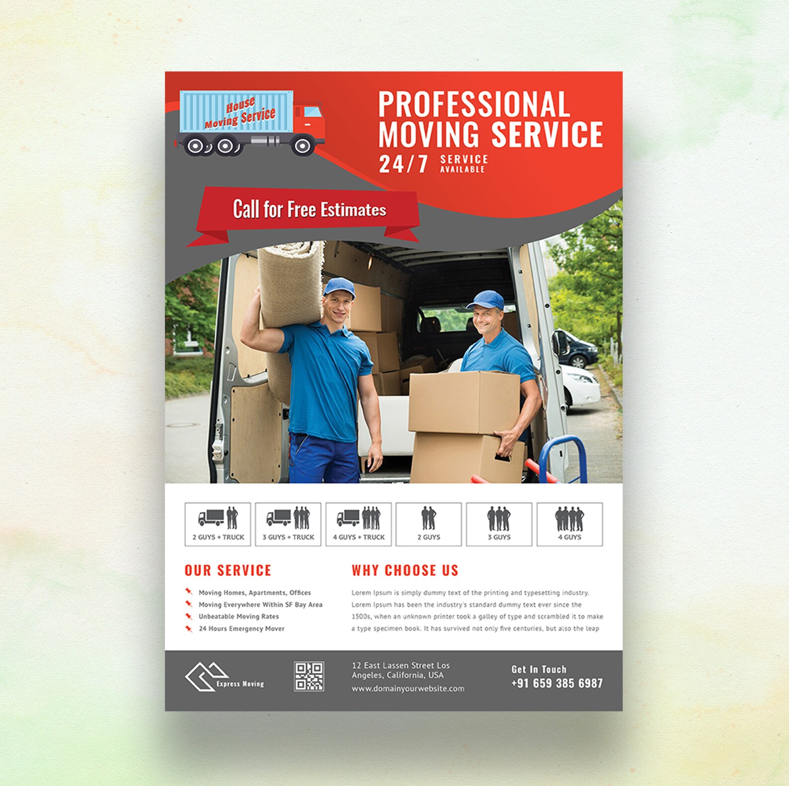 Moving Service Flyer Template, Moving Service Flyer Poster, Editable ...