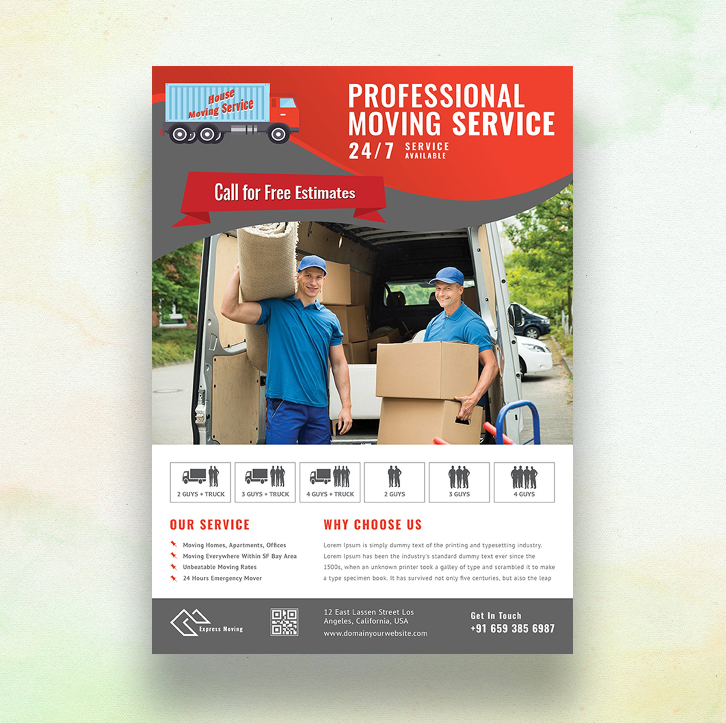 Moving Service Flyer Template, Moving Service Flyer Poster, Editable ...