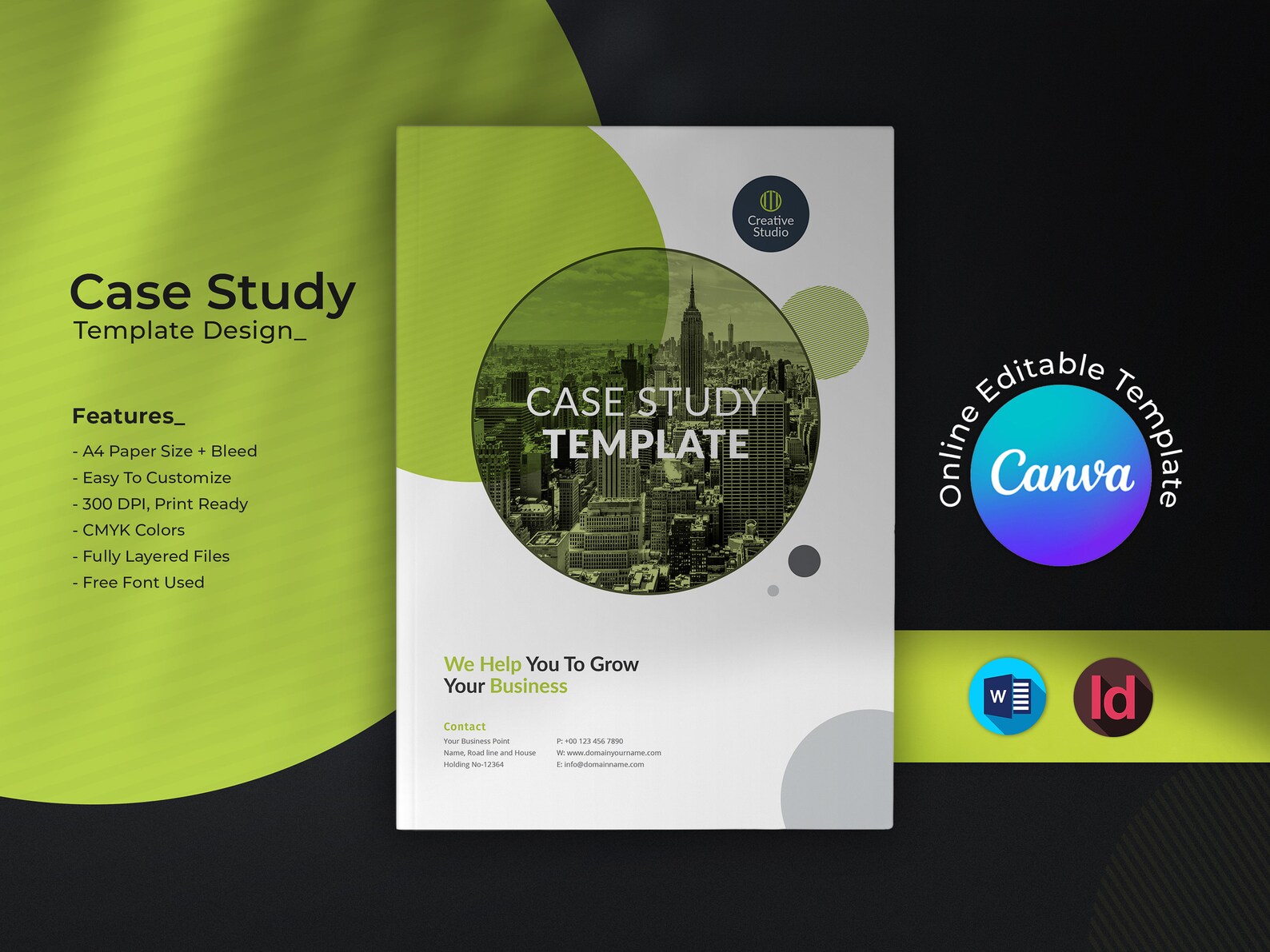 Case Study Booklet Canva Template Business Report Brief MS - Etsy