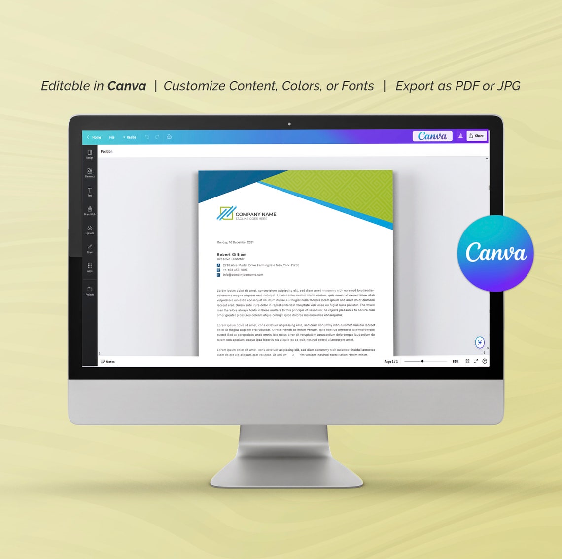 Business Identity Package Canva Template Corporate Identity Pack MS ...
