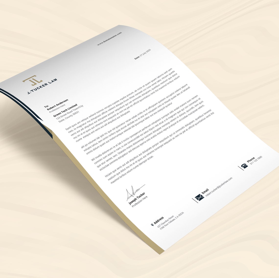 Business Letterhead Template Canva Editable, Custom Company Letterhead ...