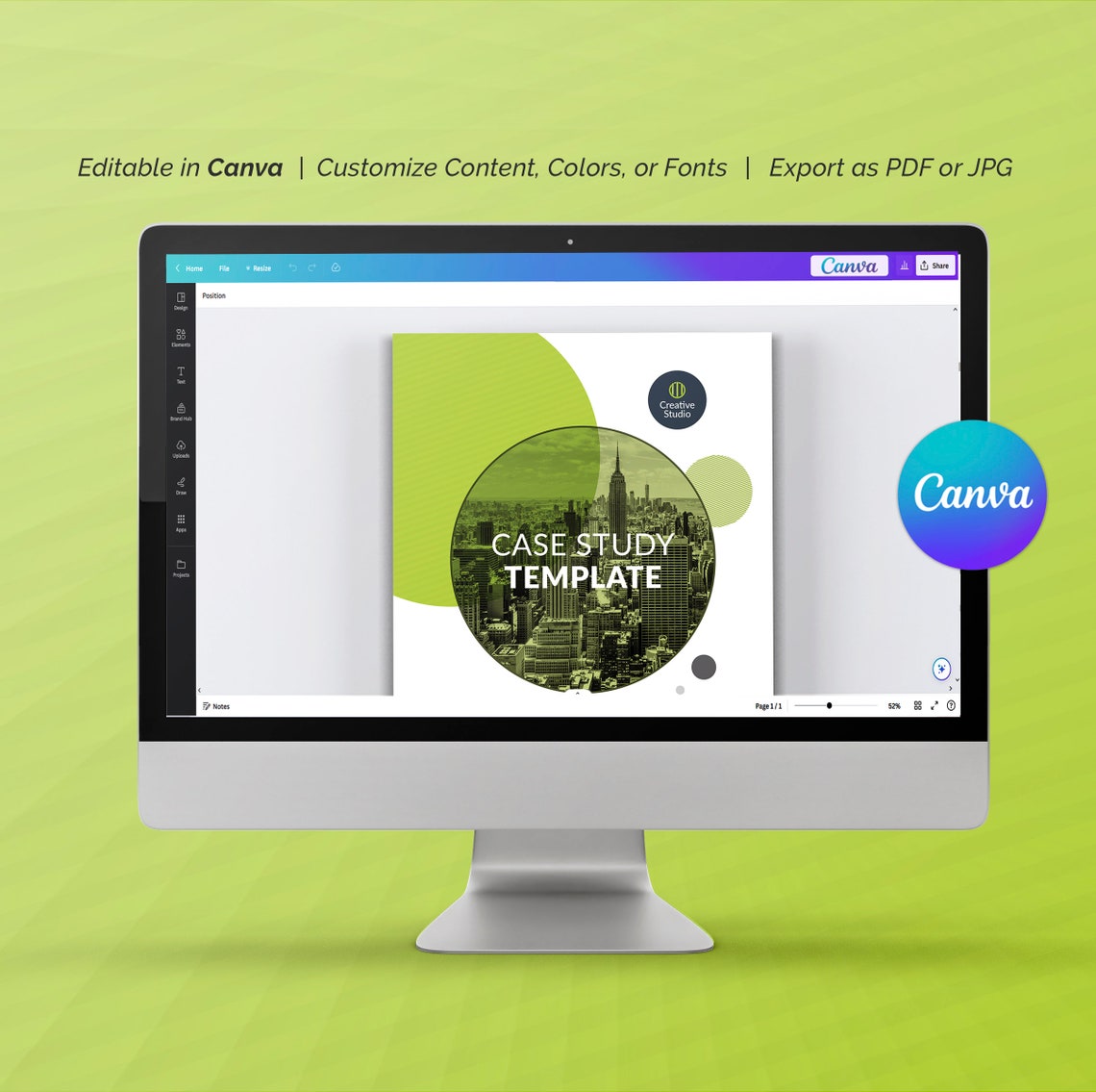 Case Study Booklet Canva Template Business Report Brief MS Word Monthly ...