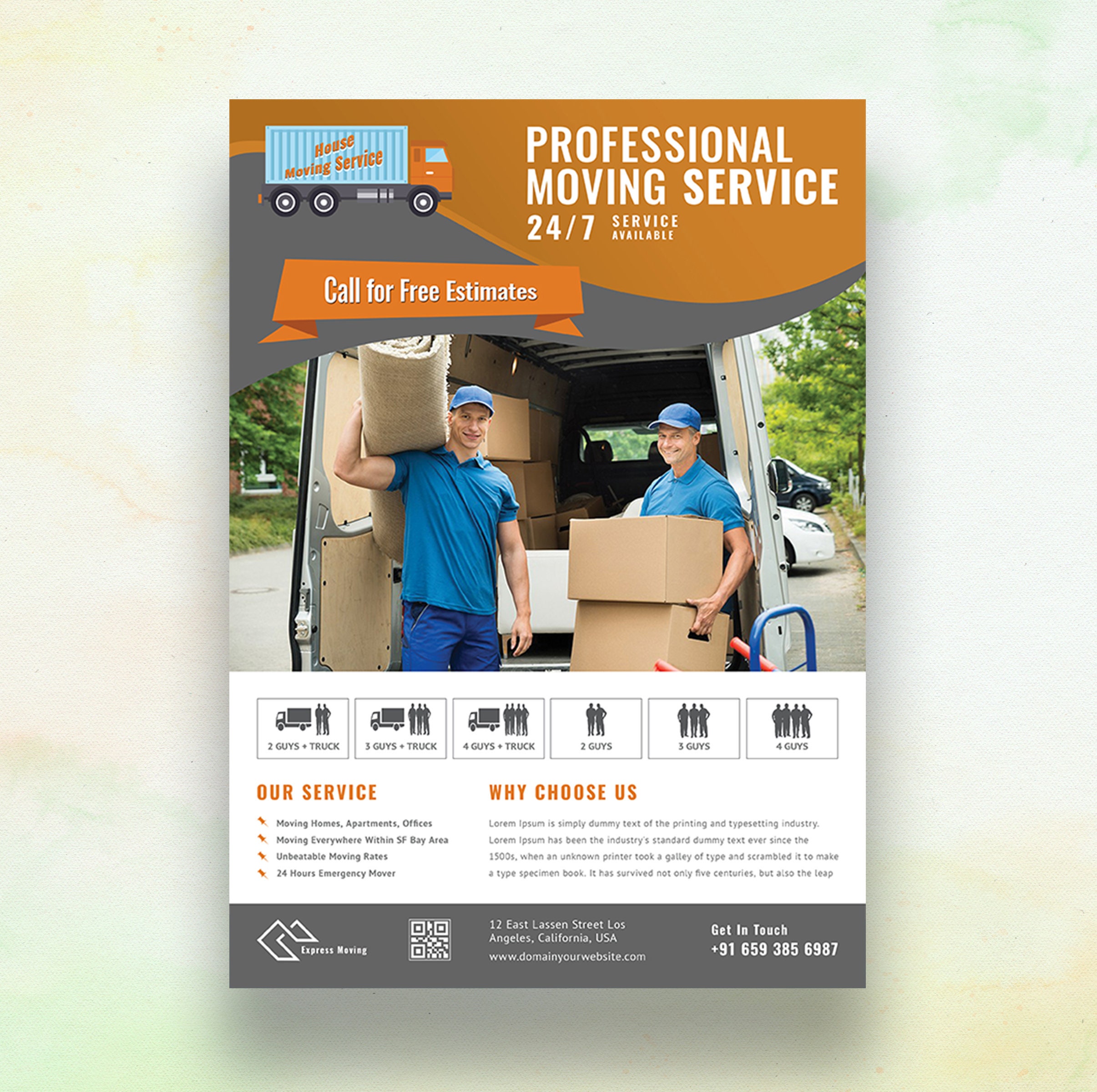 Moving Service Flyer Template, Moving Service Flyer Poster, Editable ...