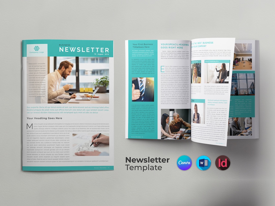 Canva Newsletter Template Microsoft Word EDITABLE LDS - Etsy