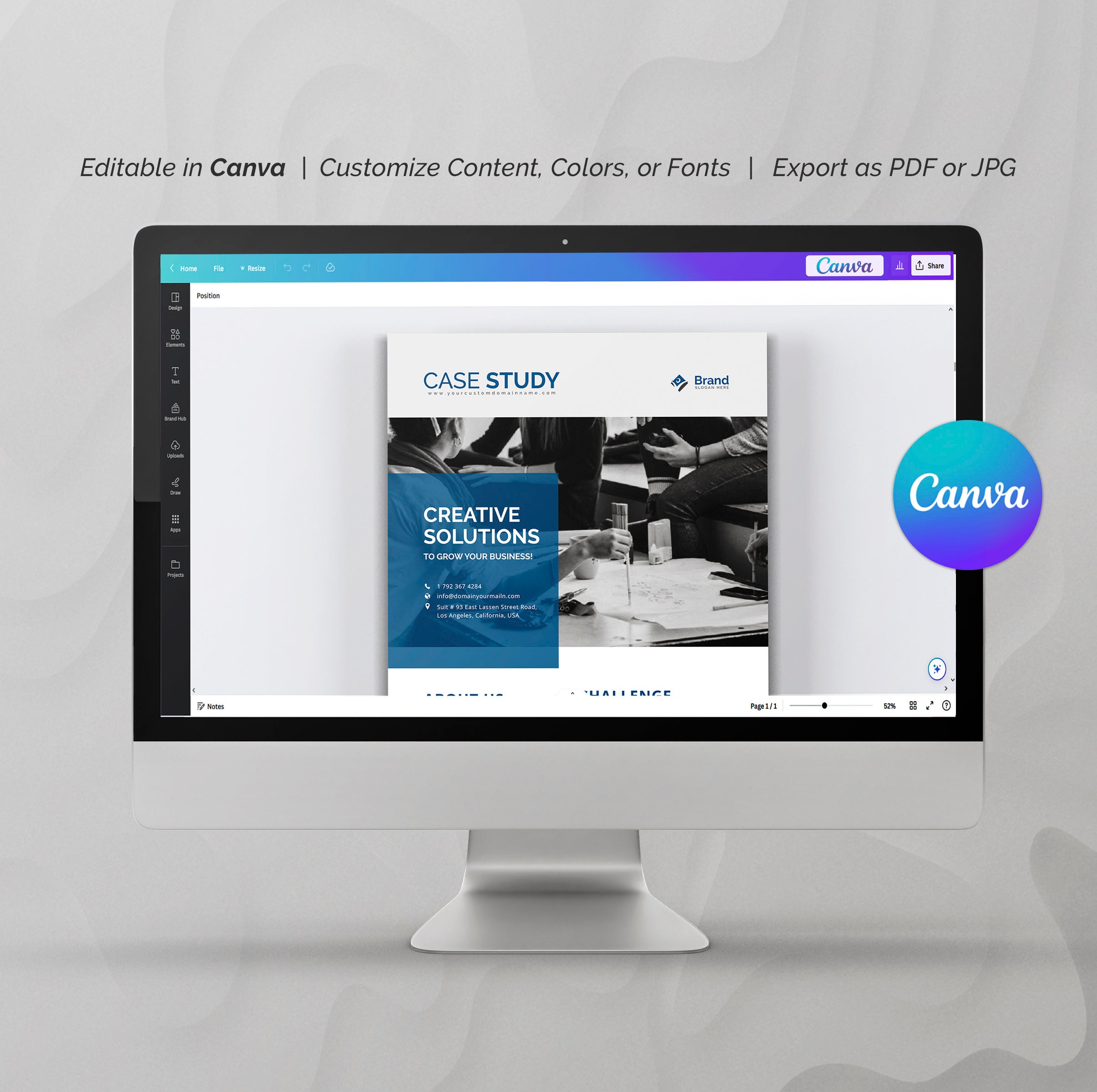 Case Study Design Canva Template | MS Word & Indesign Template ...