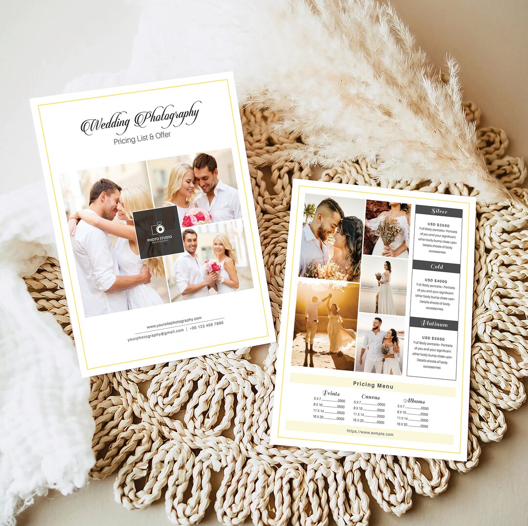 Corporate Price List Template for Canva, MS Word, Illustrator and ...