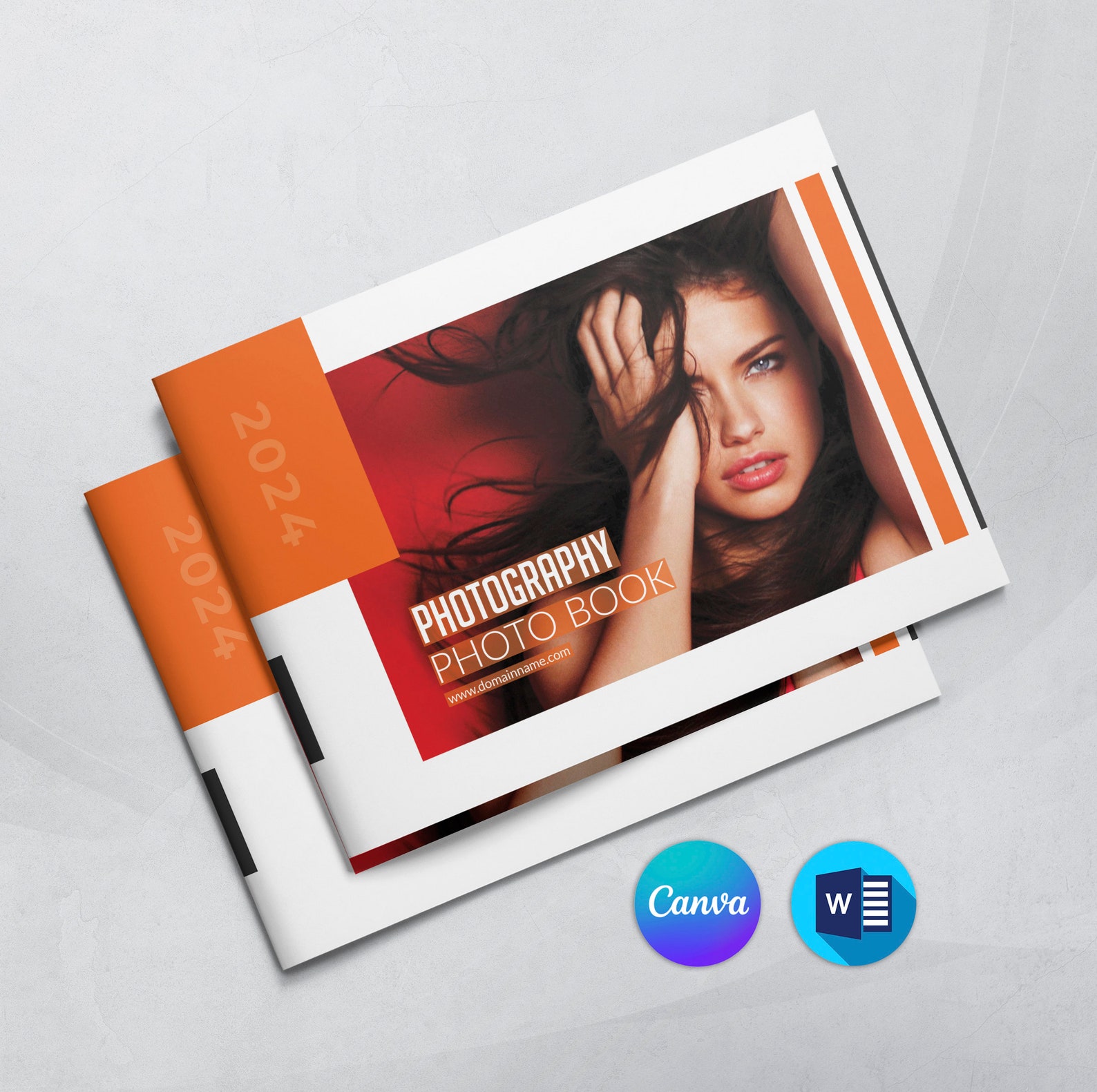 Orange - Photo Album Template Canva Book Template, Romantic Storyboard ...