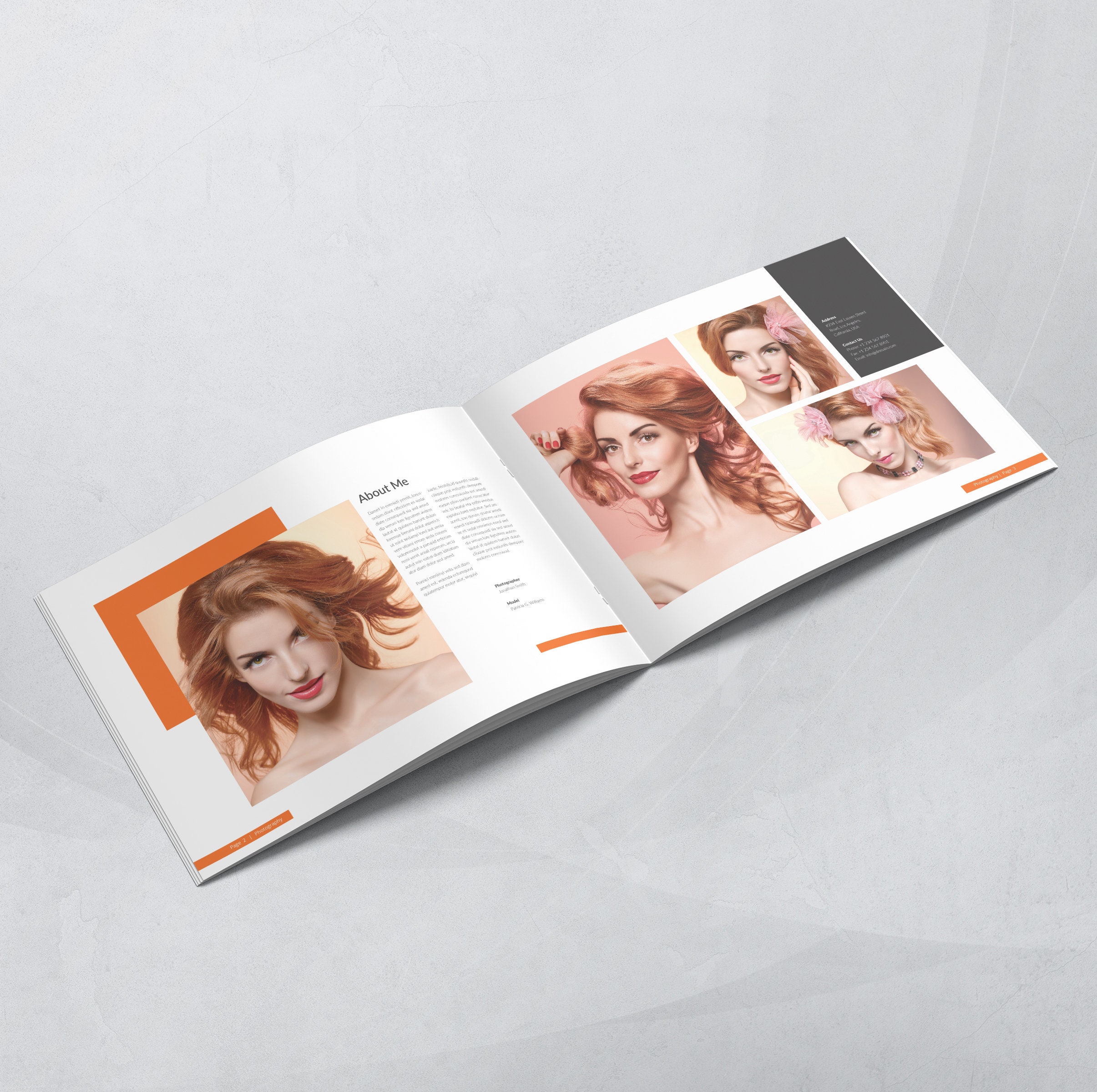 Orange - Photo Album Template Canva Book Template, Romantic Storyboard ...