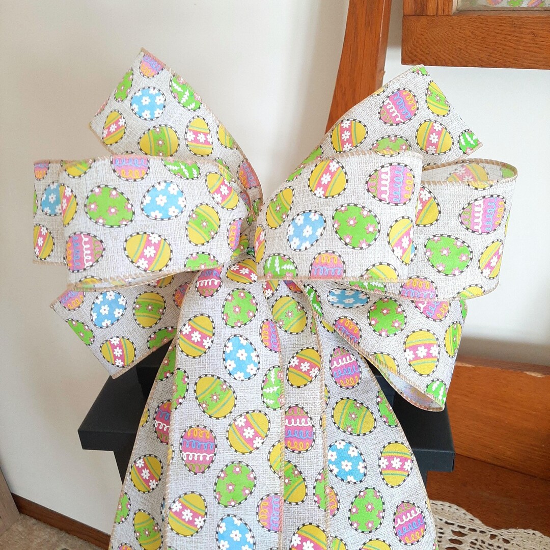 Easter Egg Bow, Easter Wreath Bow, Easter Lantern Bow, Spring and ...