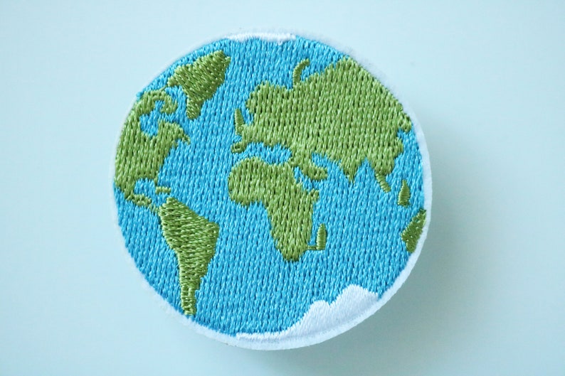 The earth patch/planet patch/Embroidered/ Iron on / Sew on | Etsy