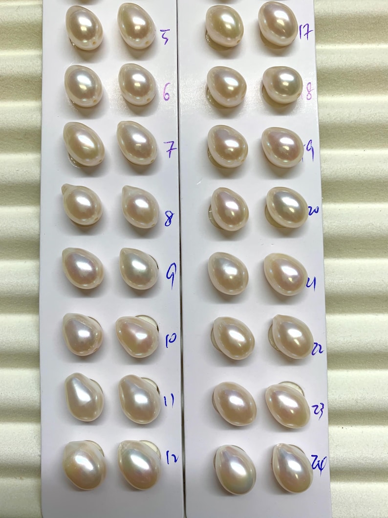 Rare Tear Drop Pearls! Natural Color! AAA 8-9 Mm Freshwater Cultured ...