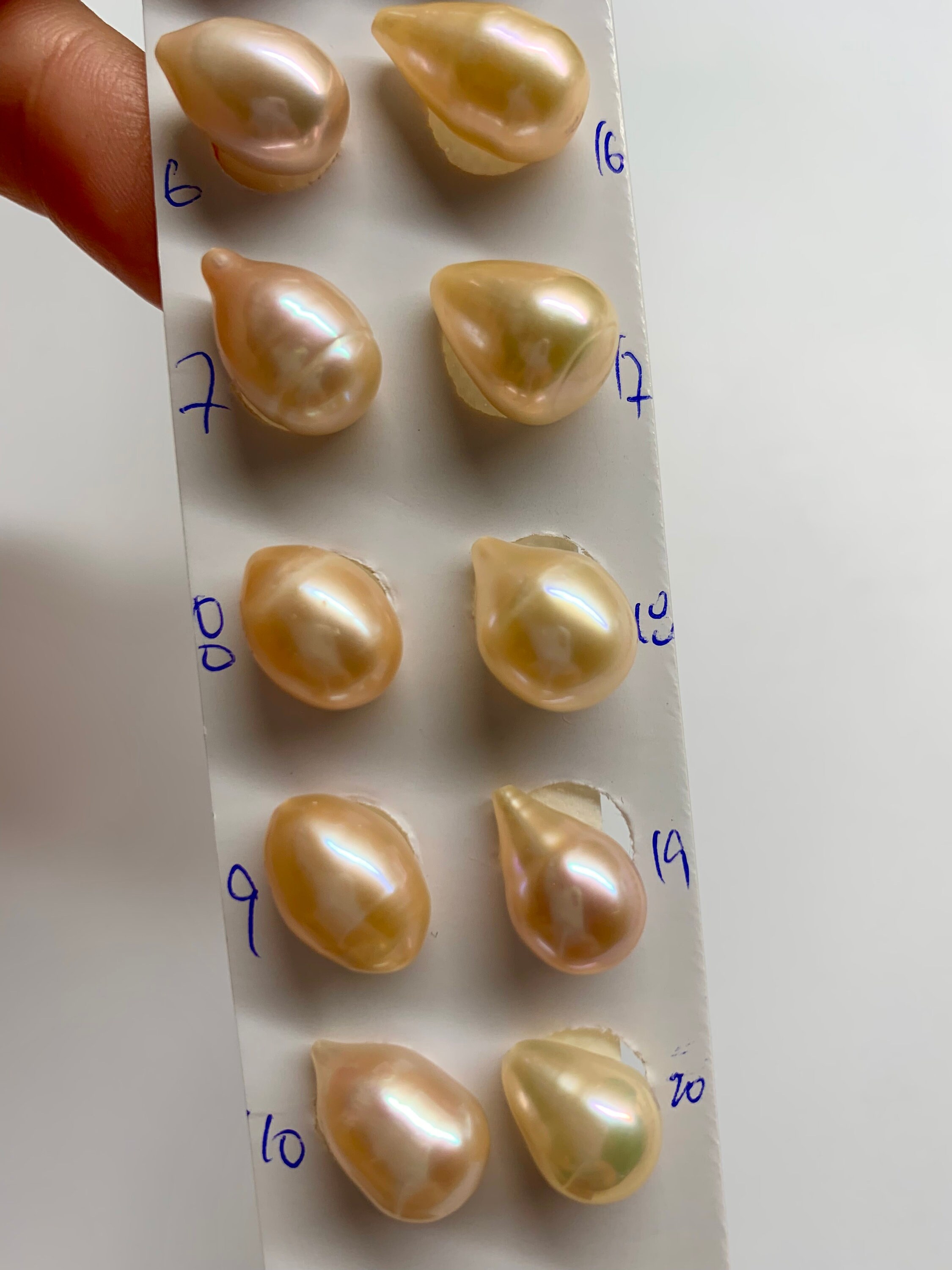 Rare Tear Drop Pearls Natural Color 9-10 Mm Freshwater - Etsy